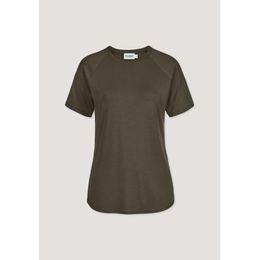 hessnatur T-Shirt in vintage oliv | Gr.: 34