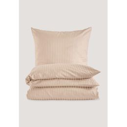 hessnatur Bettw&auml;sche Set SILKY TOUCH aus TENCEL Lyocell und Bio-Baumwolle in cremerosa | Gr.: 155x220 cm (80x80 cm)
