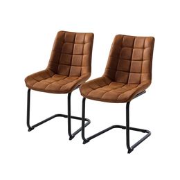 home24 Freischwinger Kemmel in Cognac | Gr.: onesize