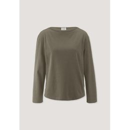 hessnatur Heavy Jersey Longsleeve Relaxed aus reiner Bio-Baumwolle in silbergr&uuml;n | Gr.: 40