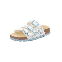 Superfit Tieffu&szlig;bett Pantolette FUSSBETTPANTOFFEL in Wei&szlig;/Minze | Gr.: 26