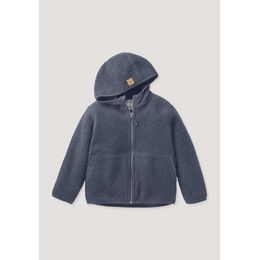 hessnatur Wollfleece Jacke in graphitblau | Gr.: 158/164