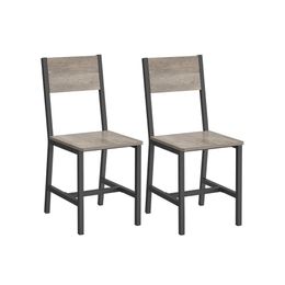 VASAGLE 2er-Set: Esszimmerstuhl Barnet in Greige-Grau - (B)50 x (H)87.1 x (T)36 cm | Gr.: onesize