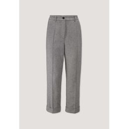 hessnatur Hose Flared Leg aus reiner Bio-Baumwolle in anthrazit | Gr.: 34