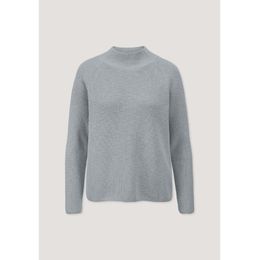 hessnatur Strickpullover Relaxed aus reiner Bio-Baumwolle in nebelblau | Gr.: XL