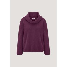 hessnatur Strickpullover Relaxed aus reiner Bio-Baumwolle in fuchsia | Gr.: S
