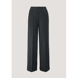 hessnatur Hose Wide Leg Relaxed aus Bio-Baumwolle in schwarz | Gr.: 38