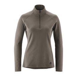 Gonso Damen Radtrikot "Essential Jersey Longsleeve Therm W", grau, Gr. 36, 96% Polyester, 4% Elasthan, Trikots, Damen Radtrikot half-zip, langarm
