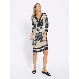 Heine Druck-Kleid in sand-schwarz-bedruckt | Gr.: 42