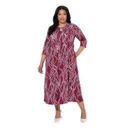 Ulla Popken Kleid in dunkel weinrot | Gr.: 50-52