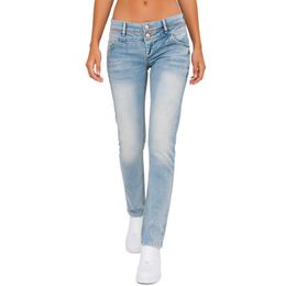 Cipo & Baxx Cipo & Baxx Damen Slim Fit Jeans Stonewashed in Light Blue | Gr.: W25/L32