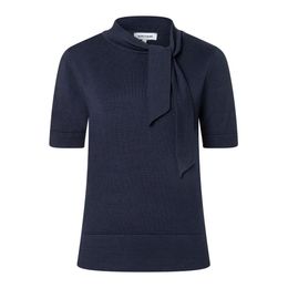 More & More More & More femininer 1/2 Arm-Strickpullover, Schleife in classic blue | Gr.: 34