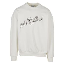 Karl Kani Herren Sweater "Karl Kani Kani Jeans Oversized Crewneck"sanftes wei&szlig;, Gr. XXL, bedruckt, 100% Baumwolle, Sweatshirts