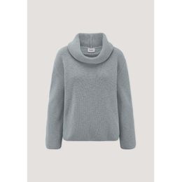 hessnatur Strickpullover Relaxed aus reiner Bio-Baumwolle in nebelblau | Gr.: XL