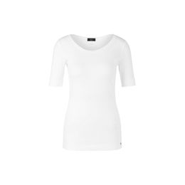 Marc Cain Rundhals-Shirt mit halben &Auml;rmeln in white | Gr.: 36