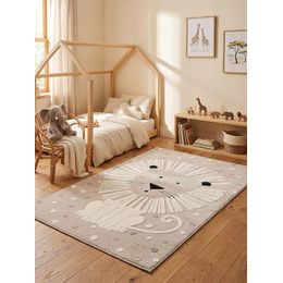 KADIMA DESIGN Kinderteppich Kinder-Motiv Kinderzimmer pflegeleicht Spielzimmer Motiv in Beige | Gr.: 120 x 170 cm