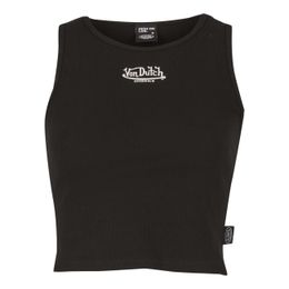 Von Dutch Damen Muskelshirt "Von Dutch SYDNEY TOPS", schwarz, Gr. L, bedruckt, 96% Baumwolle, 4% Elasthan, Shirts