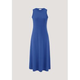 hessnatur Strickkleid Regular aus reiner Bio-Merinowolle in kobalt | Gr.: L