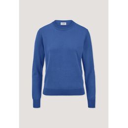 hessnatur Pullover Regular aus reiner Bio-Merinowolle in kobalt | Gr.: XXL