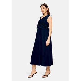 Betty Barclay Damen Midikleid "Damen mit V-Ausschnitt"dunkelblau, Gr. 38, Obermaterial: 69% Baumwolle, 29% Polyamid, 02% Elasthan, Kleider