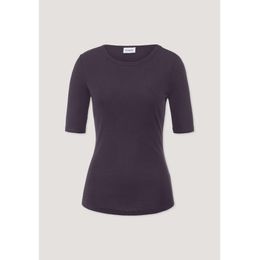 hessnatur Softrib T-Shirt in dunkle traube | Gr.: 46