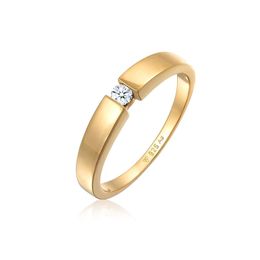 Elli DIAMONDS Ring 925 Sterling Silber Verlobungsring in Gold | Gr.: 56