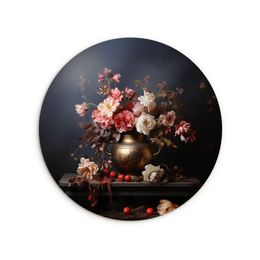 OnlyWow Rundes Wandbild Dunkelbraun | Gr.: 30 x 30 cm