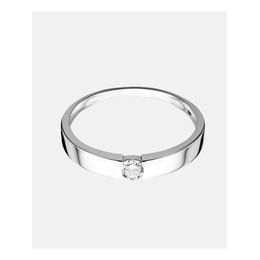 Diamant L'&eacute;ternel Solit&auml;r-Ring aus 585 Wei&szlig;gold mit 0.13 Karat Diamant | Gr.: 48