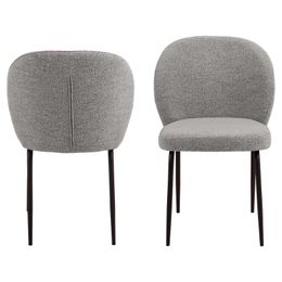 ACTONA GROUP Esszimmerstuhl &raquo;Patricia Polsterstuhl&laquo; () Wohnzimmerstuhl, (Set, 2 St) Stoffbezug, Stahl Beinen, Sitzh&ouml;he 48 cm grau 96% Polyester / 4% 