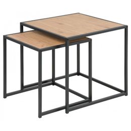 ACTONA GROUP Couchtisch &raquo;Seaford&laquo; Beistelltisch, Sofatisch, OTTOs Choice, Couchtisch-Set, Wildeiche-Optik, Gestell aus Stahl, Satz mit 2 Teilen braun 