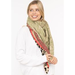 Zwillingsherz Damen Modetuch &raquo;Dreieckstuch BW "Angry Leo"&laquo; mit Leo-Kopf und auff&auml;lligem Leo Muster Einheitsgr&ouml;&szlig;e