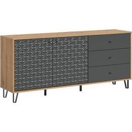 Home Affaire Sideboard &raquo;VICENZA, Breite 169cm, 2 T&uuml;ren, 2 Einlegeb&ouml;den, 4 F&auml;cher, 3 Schubk&auml;ste&laquo; Kommode, Schrank, Anrichte, Board, Wohnzimmerschrank 