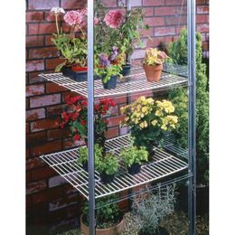 Vitavia Regal Regalset f&uuml;r Anlehnhaus 900 und 1300 wei&szlig; Aluminium B/H/T: 61,4cm x 4,7cm x 62,2cm