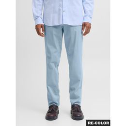 Jack & Jones Jack & Jones Herren Chinohose &raquo;JJIMARCO mit Badge und hohem Tragekomfort&laquo; unifarben, modisch, slim fit, Baumwollmischung blau 28, L&auml;nge 32
