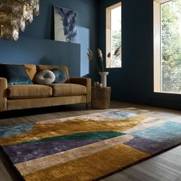 FLAIR RUGS Designteppich &raquo;Polaris Viskose Teppich&laquo; rechteckig 8 mm H&ouml;he Modernes Colour-Blocking-Muster bunt Oberfl&auml;che: 100% Viskose. R&uuml;ckseite: 100%