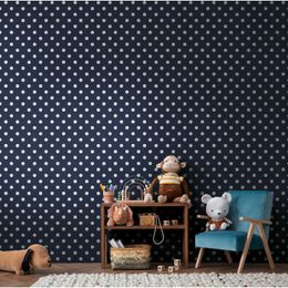 Livingwalls living walls Vliestapete &raquo;Kids Studio Punkte &ndash; Vliestapete f&uuml;r Kinder&laquo; Mit Punkten gepunktet leicht gl&auml;nzend glatt Zeitloses Punktemuster mit sanftem 