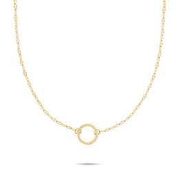 Tamaris Damen Charm-Kette &raquo;Schmuck Geschenk Edelstahl Charm Halskette The Lip Chain&laquo; gold Edelstahl, L: 45 B: 0,5mm