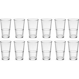 Bormioli Rocco Longdrinkglas &raquo;Longdrinkbecher 370 ml Sestriere, 12 St&uuml;ck&laquo; stapelbar, sp&uuml;lmaschinengeeignet Glas &Oslash; 7,8cm x 14,2cm, 370ml, 12