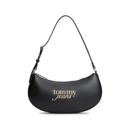 Tommy Jeans Damen Schultertasche &raquo;TJW MUST SHOULDER BAG&laquo; Damen Handtasche, Umh&auml;ngetasche mit Kontrast-Logo schwarz B/H/T: 27,5cm x 14,5cm x 3cm