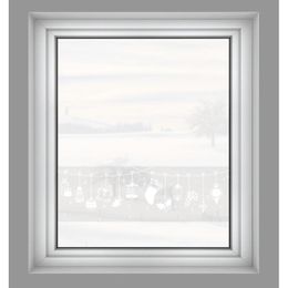 Gardinia Fensterfolie &raquo;Statische Deko-Folie X-Mas Girlande halbtransparent 20 x 150 cm&laquo; 1 Stk. halbtransparent statisch haftend halbtransparent wei&szlig; 