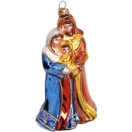 Weihnachtsbaumkugel &raquo;Baumschmuck Heilige Familie mehrfarbig 15cm&laquo; Dekoriert mit Liebe zum Detail bunt Glas 15cm