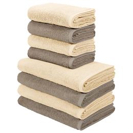 OTTO home Handtuch Set &raquo;Merida, 4 Duscht&uuml;cher 70x140cm, 4 Handt&uuml;cher 50x100cm&laquo; 8 Frottier kuschelig weich, einfarbig, 100% Baumwolle grau Frottier, 
