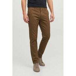Jack & Jones Jack & Jones Herren Chinohose &raquo;JJIMARCO mit Badge und hohem Tragekomfort&laquo; unifarben, modisch, slim fit, Baumwollmischung braun 29, L&auml;nge 32