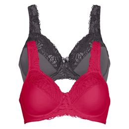 bonprix Damen bonprix Minimizer-BH &raquo;Minimizer-BH mit gepolsterten Tr&auml;gern (2er Pack)&laquo; Packung, 2 Stk. Minimizer-Passform, mit gepolsterten Tr&auml;gern, 