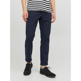 Jack & Jones Jack & Jones Herren Chinohose &raquo;JPSTMARCO JJFURY AKM&laquo; Baumwollmischung, slim fit blau 28, L&auml;nge 32