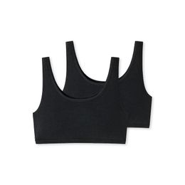 uncover by Schiesser Damen uncover by Schiesser Bustier &raquo;Uncover Cotton&laquo; breite Tr&auml;ger, Cotton-Mix, elastisch, soft schwarz 3XL, N-Gr