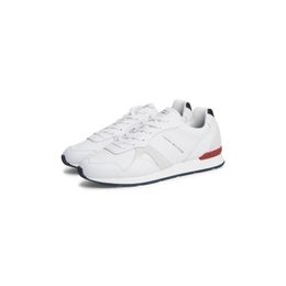Tommy Hilfiger Herren Sneaker &raquo;T HILFIGER CORE LTH RUNNER&laquo; Freizeitschuh, Halbschuh, Schn&uuml;rer mit Kontrastbesatz an der Ferse 42