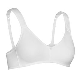 Naturana B&uuml;gelloser BH &raquo;Athleisure&laquo; 1 Stk. vorgeformte Cups, breite Tr&auml;ger, ohne B&uuml;gel, bequem, Baumwollmix wei&szlig; 95, Cup B B&uuml;gelloser BH