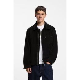 Hugo Herren Cordjacke "Braxton264W1", schwarz, Gr. XXL, unifarben, Cord, Obermaterial: 100% Baumwolle, Jacken, mit Hemdkragen