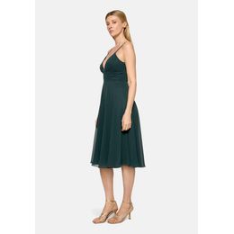 Vera Mont Damen Chiffonkleid "Damen mit V-Ausschnitt"dusty slate, Gr. 38, Chiffon, Obermaterial: 100% Polyester. Futter: 100% Polyester, Kleider